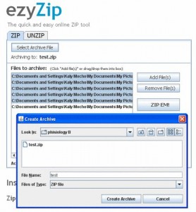 ezyZip, un compresor de archivos online | ElGeek