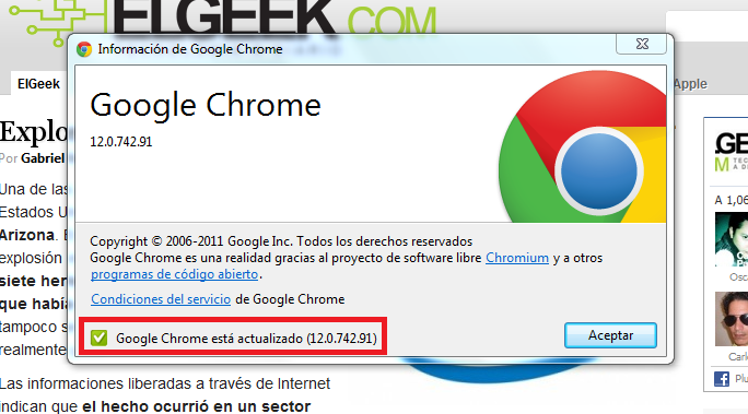 Ya está disponible la versión estable de Google Chrome 12 | ElGeek